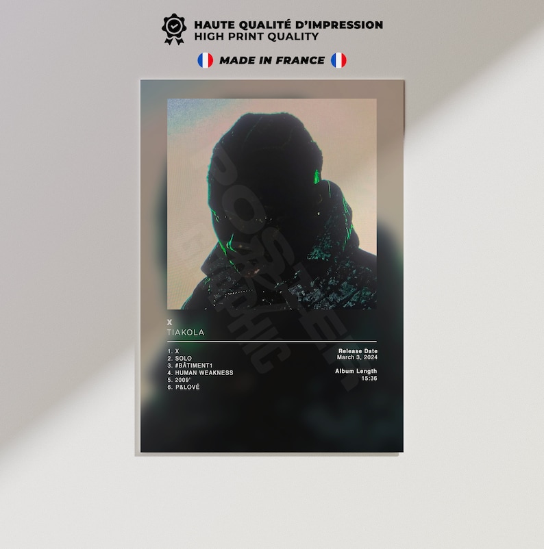 Album Poster X by Tiakola, Rap Posters, Album Cover, Album Wall Art ...