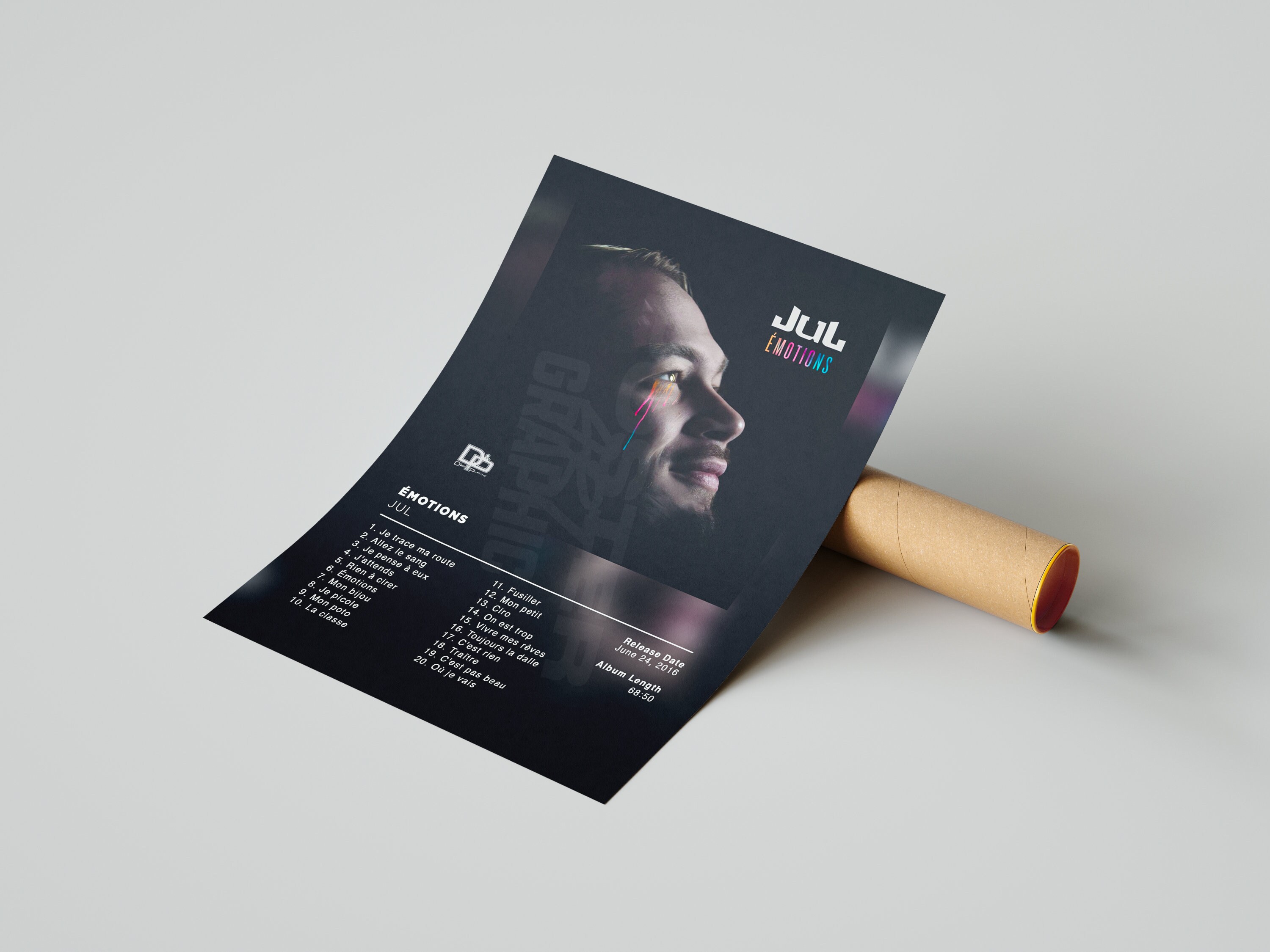 Album Poster Émotions de Jul, rap posters, album cover, album wall art ...