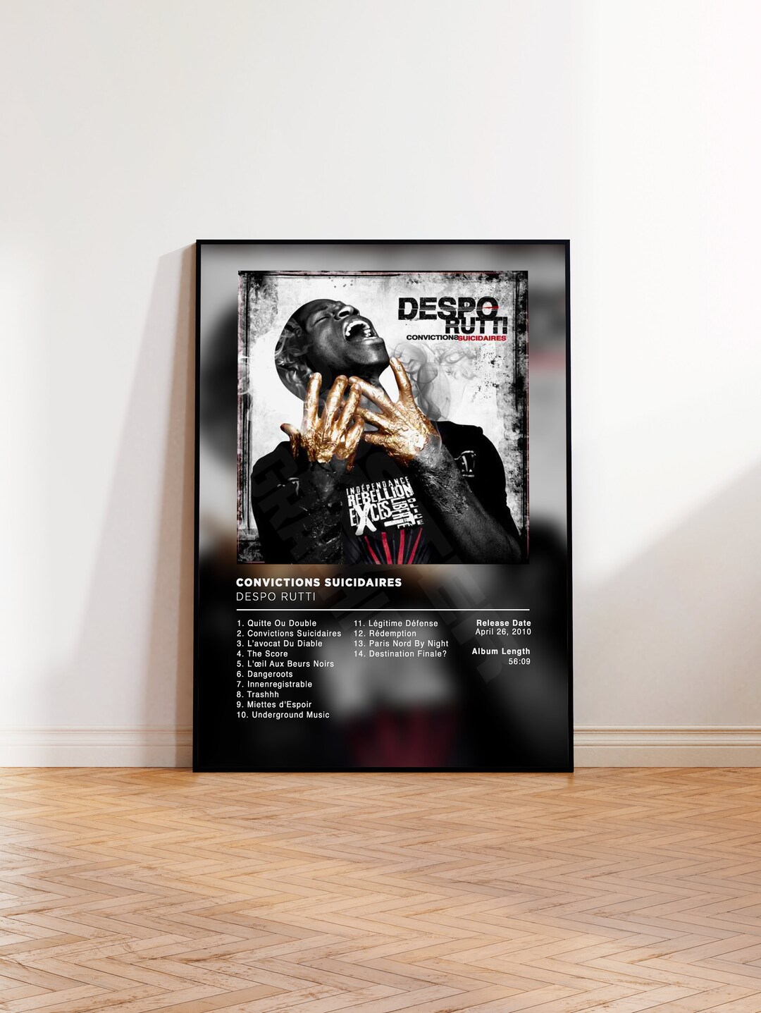 Album Poster Convictions Suicidaires de Despro Rutti, rap posters ...