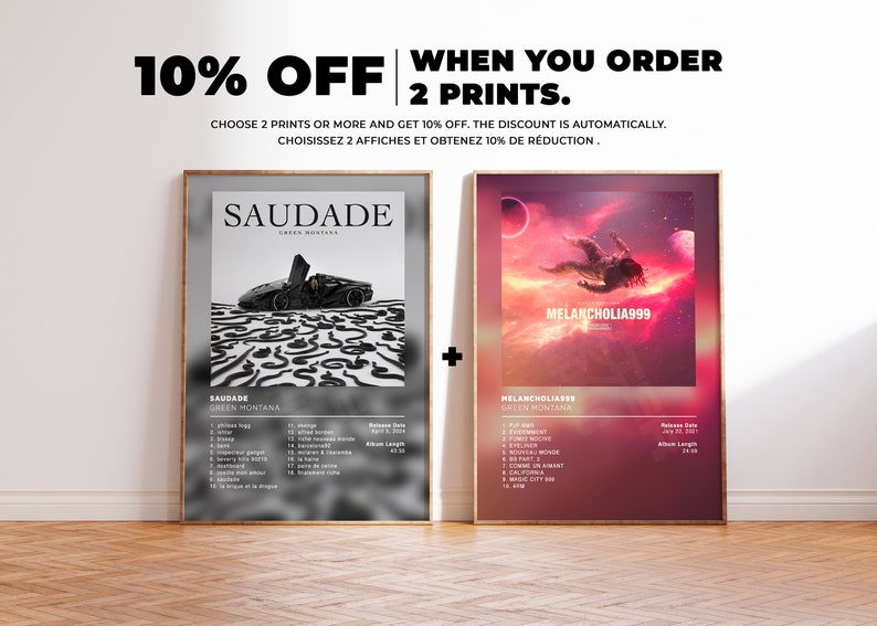 Album Poster Saudade de Green Montana, rap posters, album cover, album ...