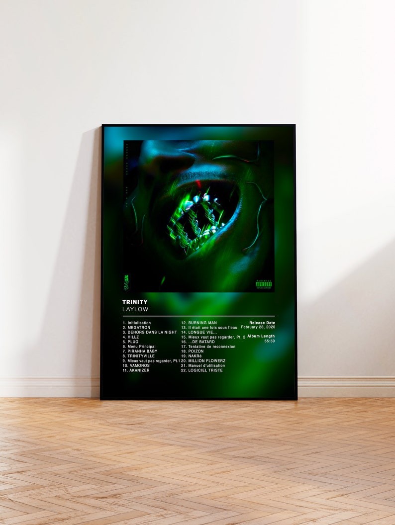 Album Poster Trinity de Laylow, rap posters, album cover, album wall ...