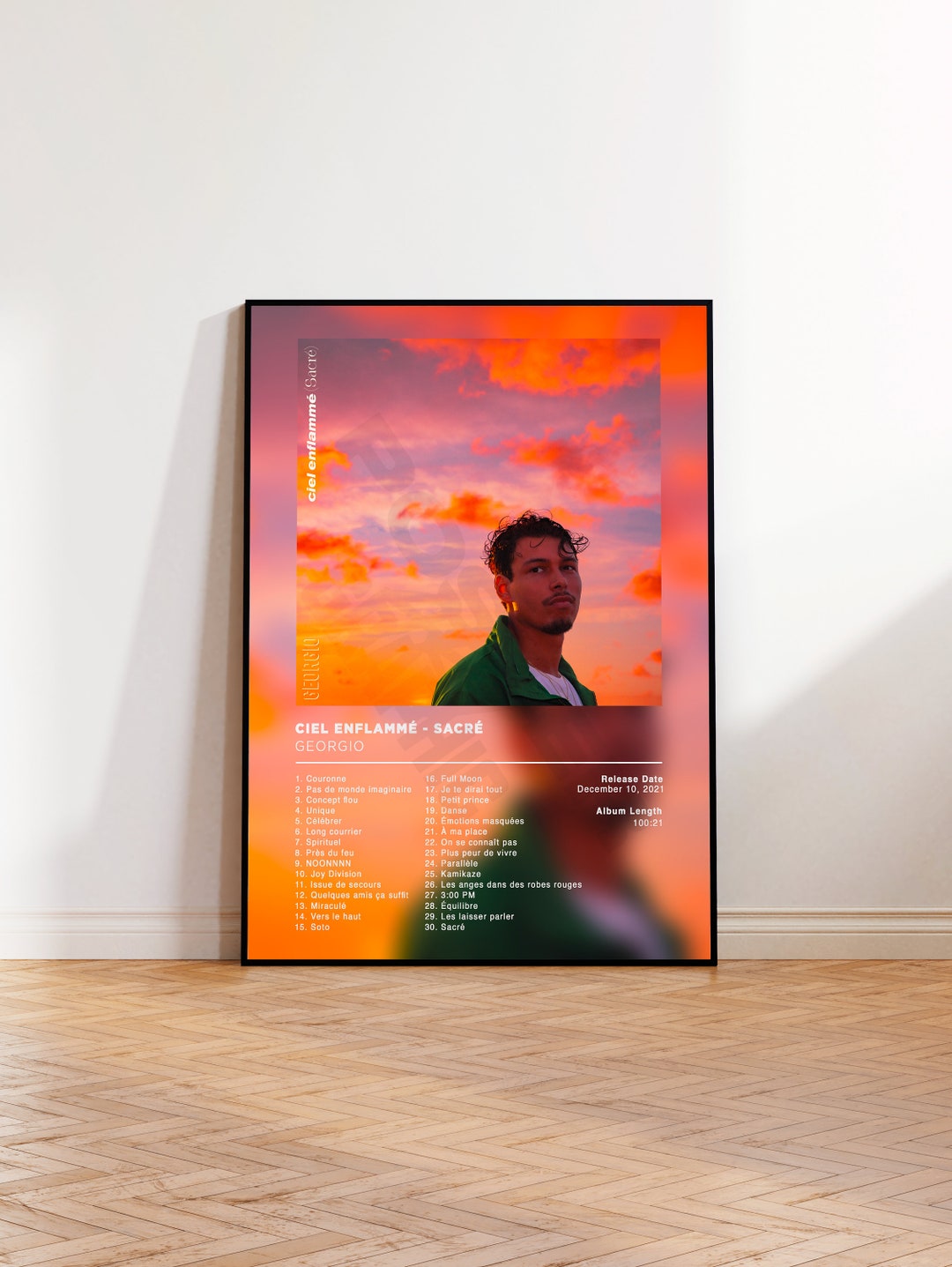 Album Poster Ciel Enflammé Sacré by Georgio, Rap Posters, Album Cover ...