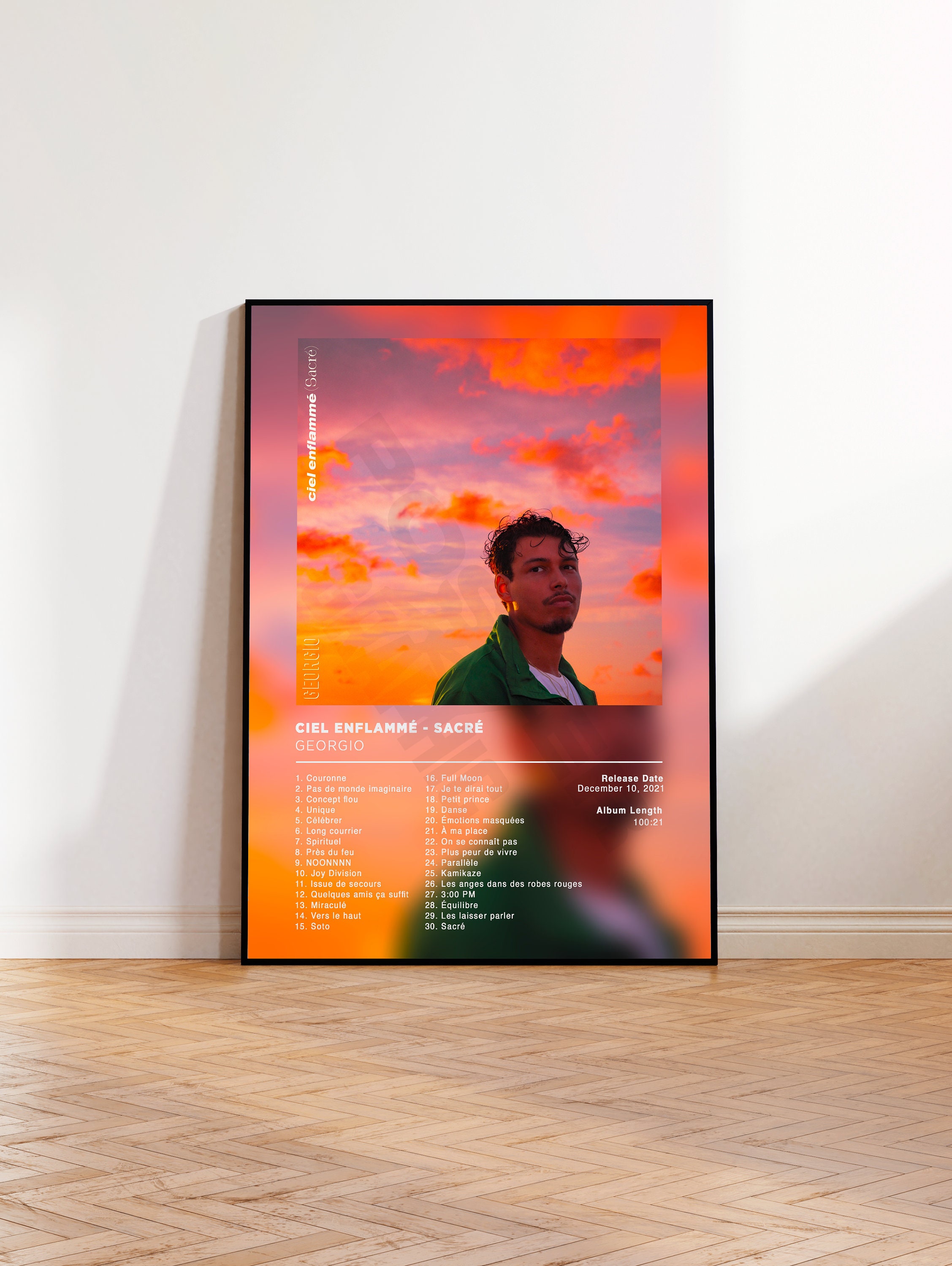 Album Poster Ciel Enflammé Sacré by Georgio, Rap Posters, Album Cover ...