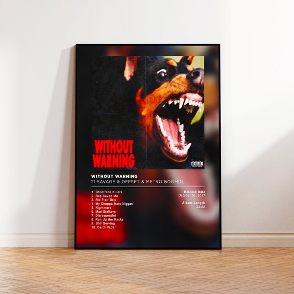 Without Warning 21 Savage Poster - Etsy