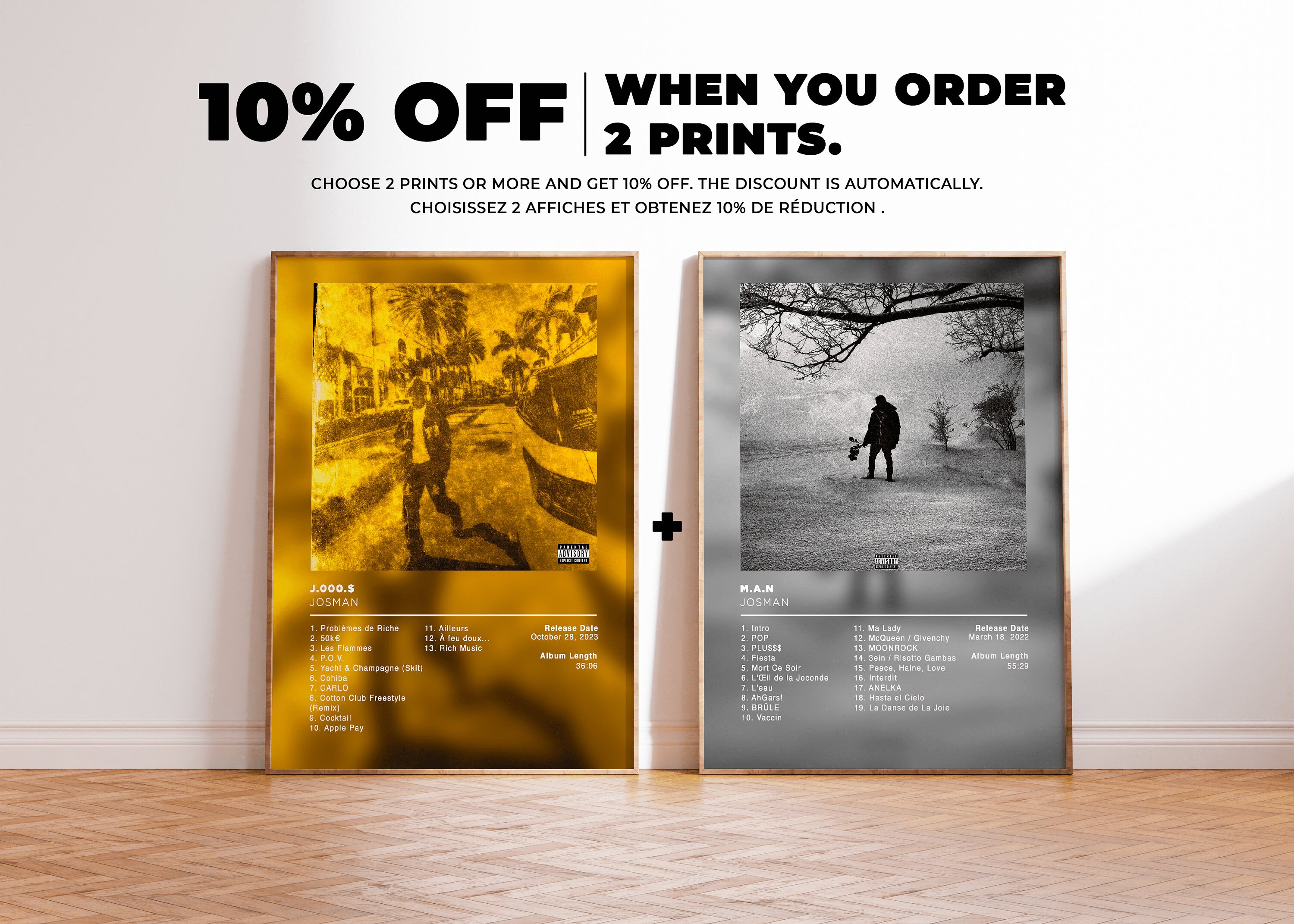 Album Poster J.0.0.0. de Josman, rap posters, album cover, album wall art, custom album poster ...