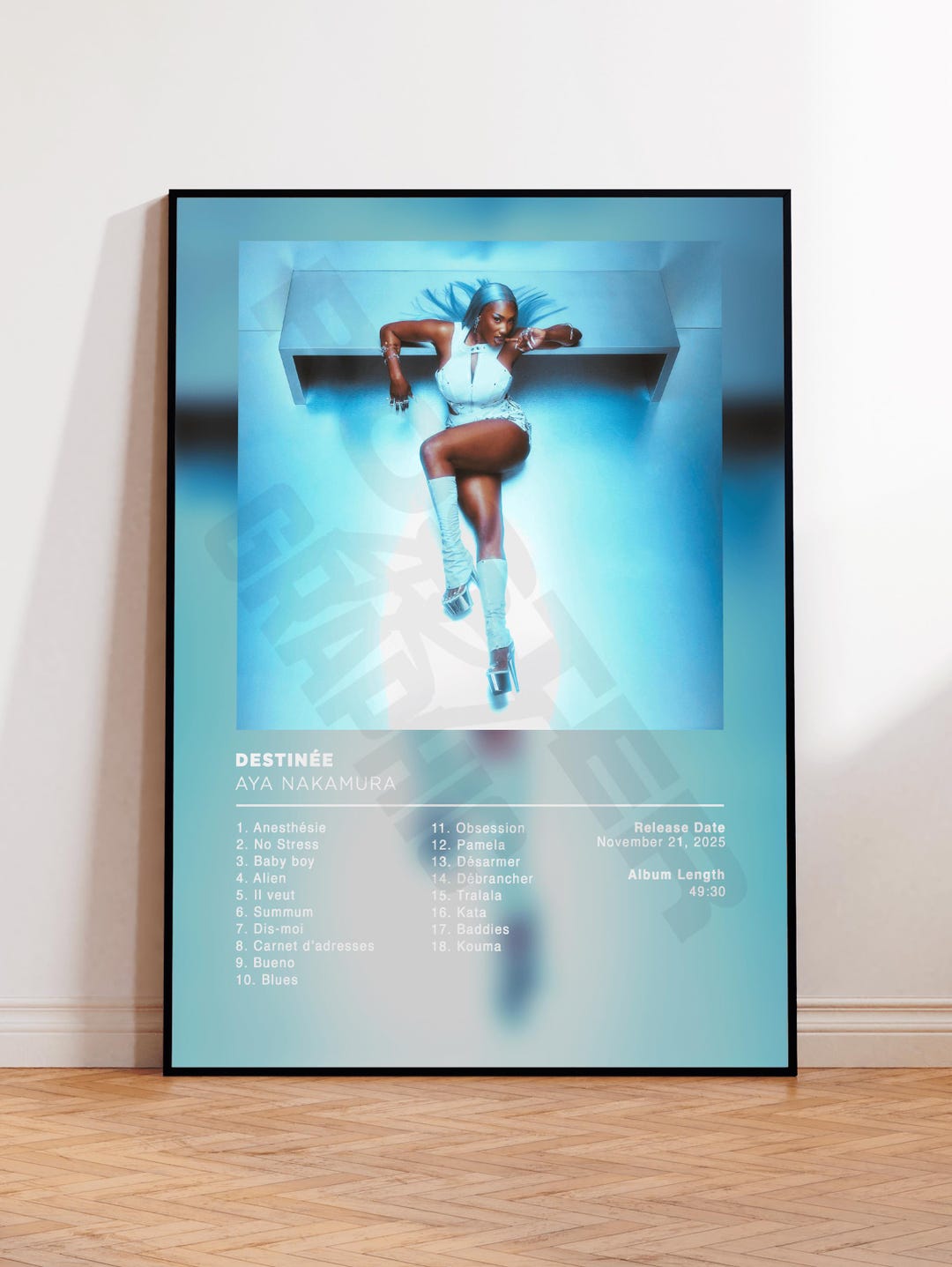Aya Nakamura's "destinée" Album Poster, Rap Posters, Album Cover, Album ...