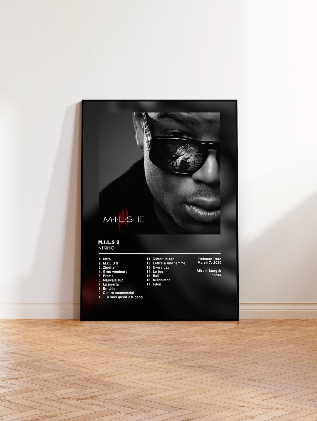 Album Poster MILS 3 by Ninho, Rap Posters, Album Cover, Album Wall Art, Custom Album Poster ...