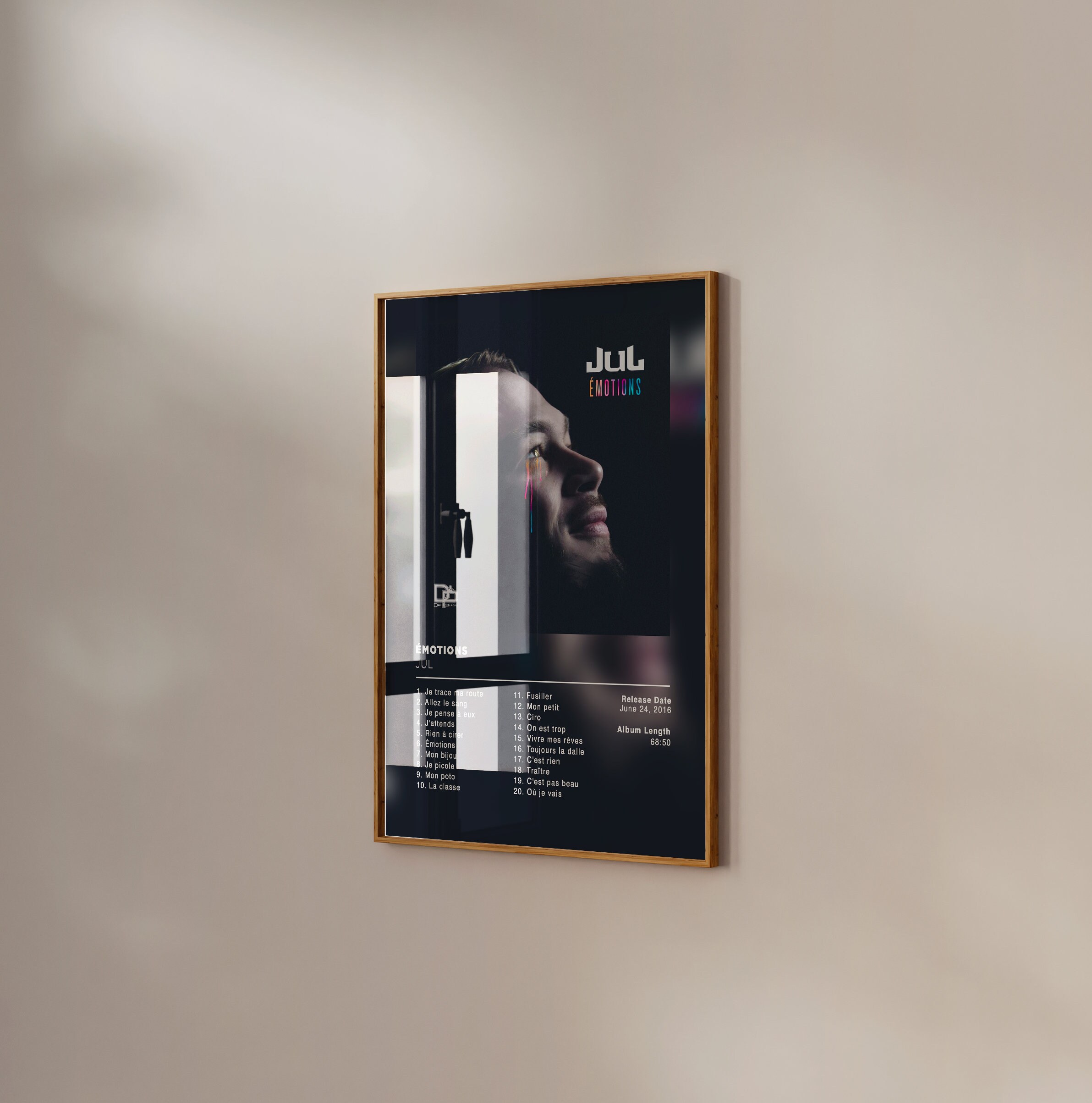 Album Poster Émotions de Jul, rap posters, album cover, album wall art ...