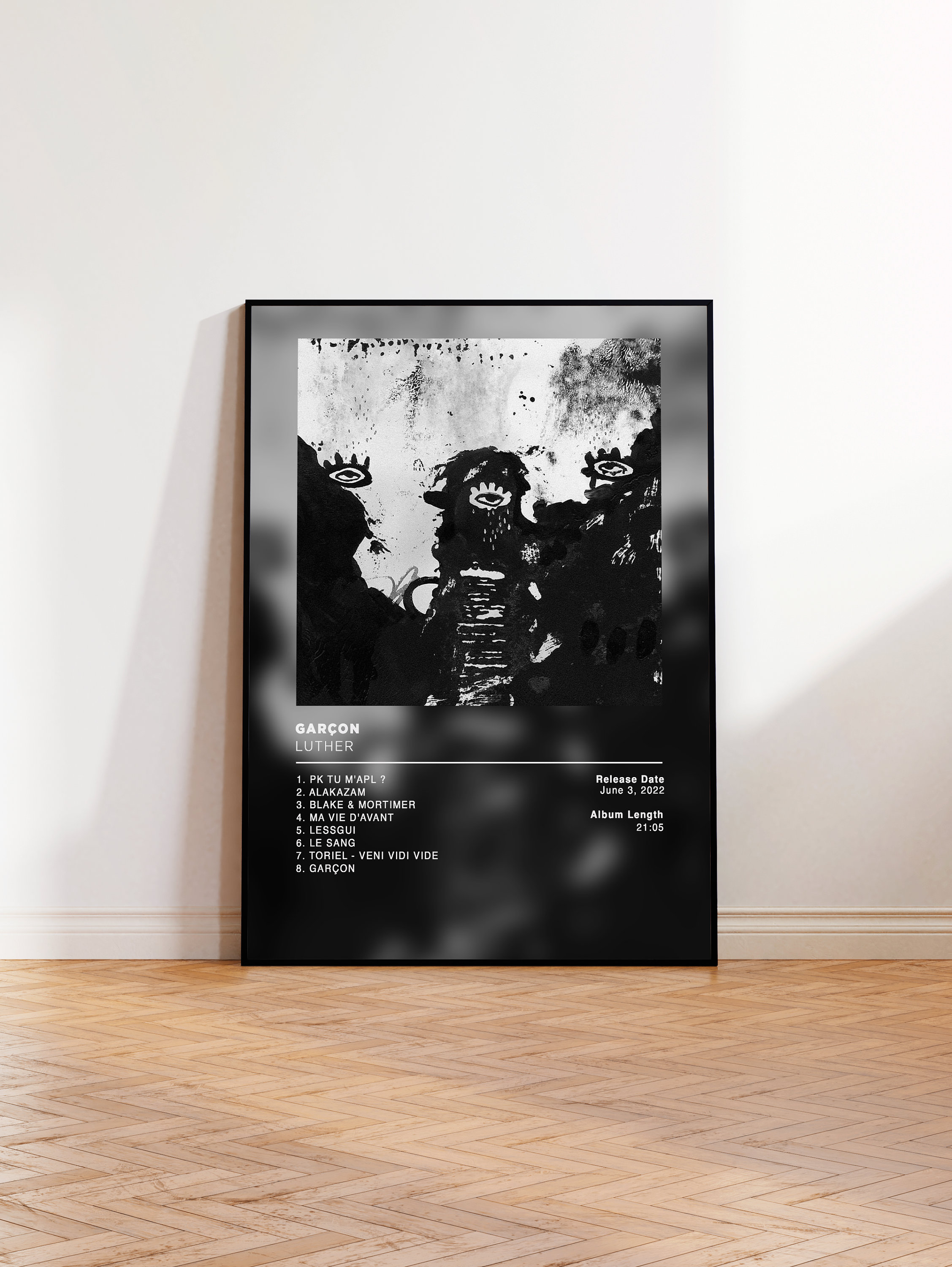 Album Poster Garçon de Luther, rap posters, album cover, album wall art ...