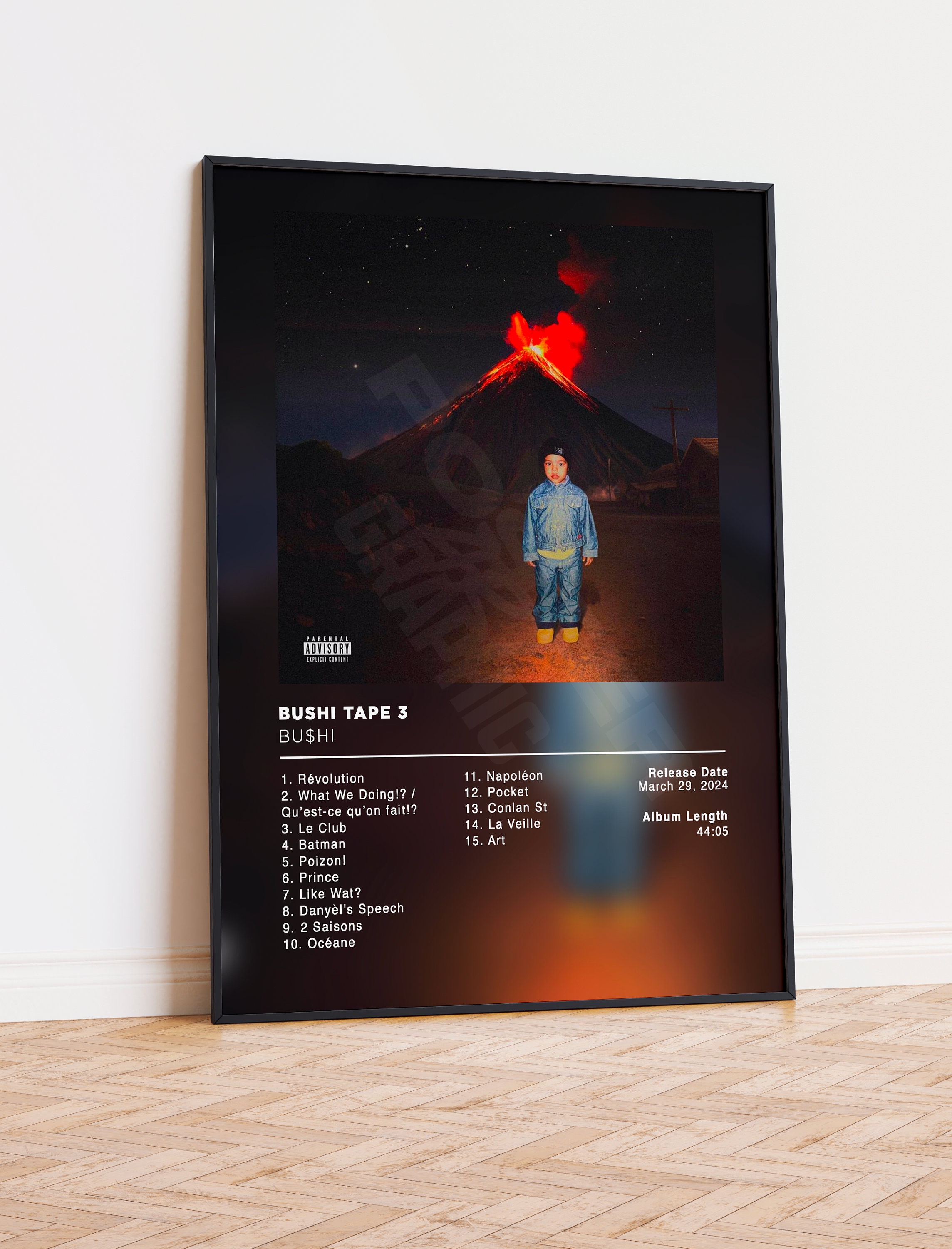 Album Poster Bushi Tape 3 by Bushi, Rap Posters, Album Cover, Album Wall Art, Custom Album ...