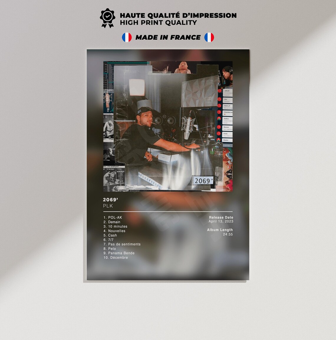 Album Poster 2069' by PLK, Rap Posters, Album Cover, Album Wall Art ...