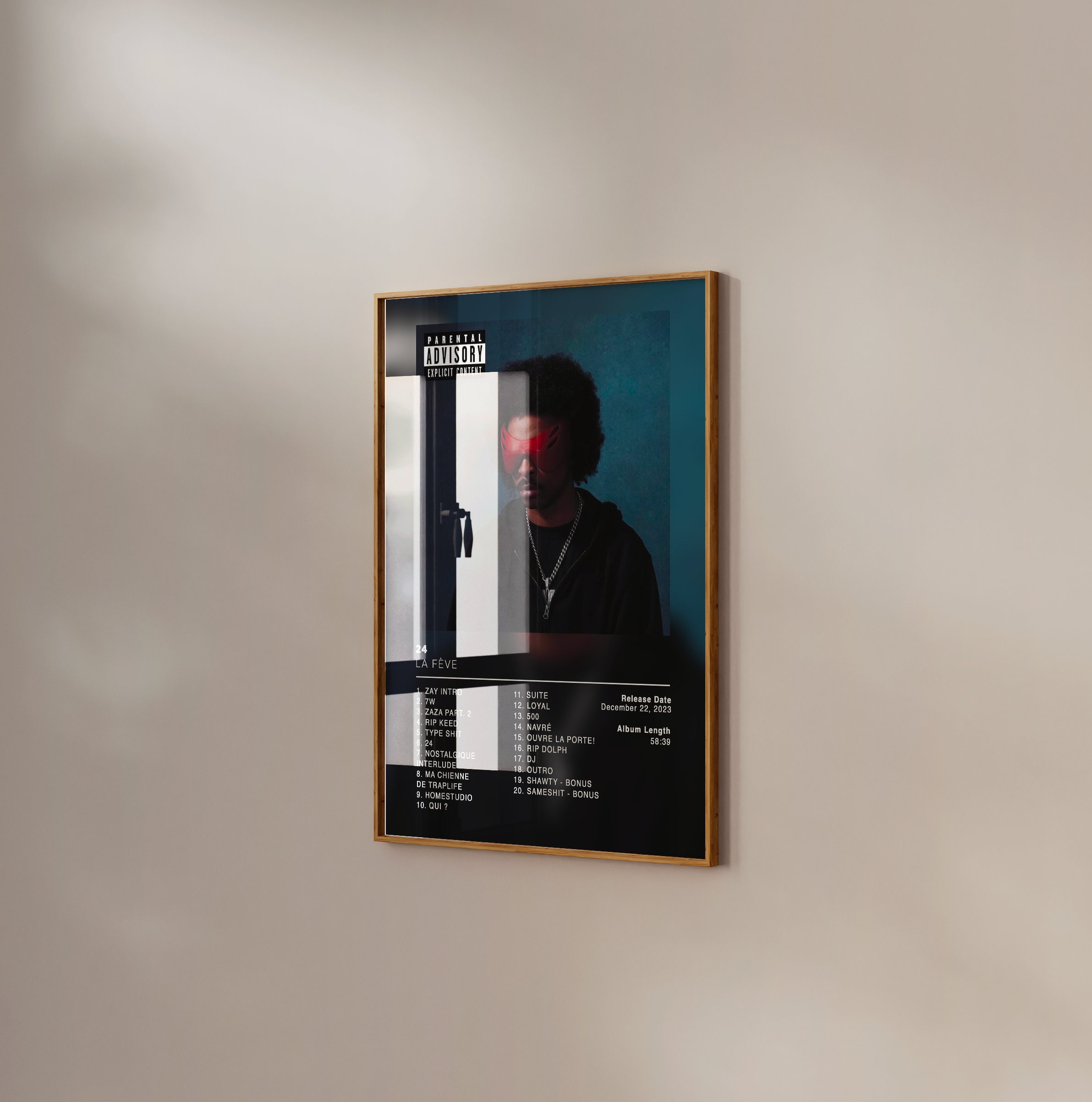 Album Poster 24 de La Fève, rap posters, album cover, album wall art ...