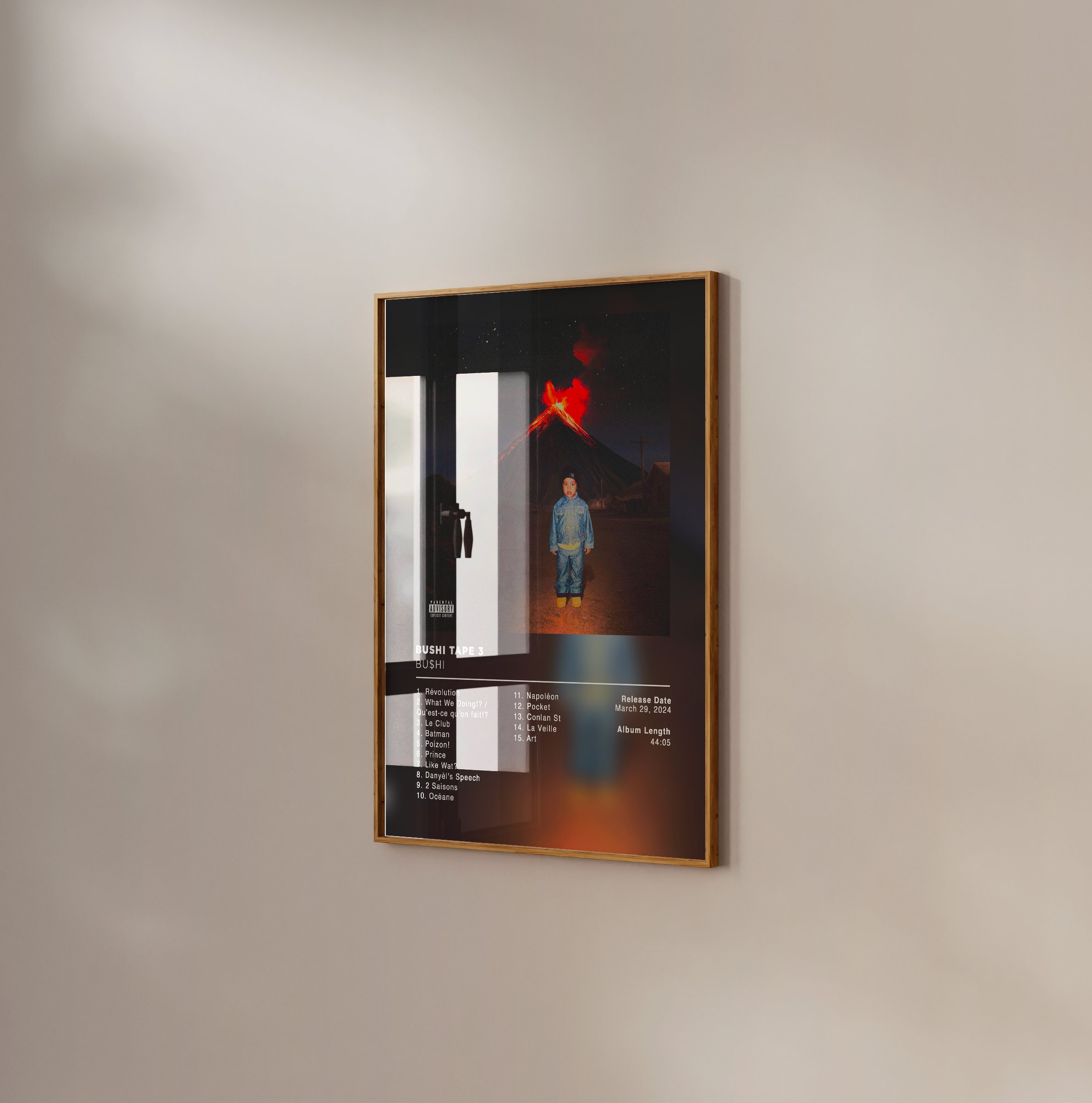 Album Poster Bushi Tape 3 de Bushi, rap posters, album cover, album wall art, custom album ...