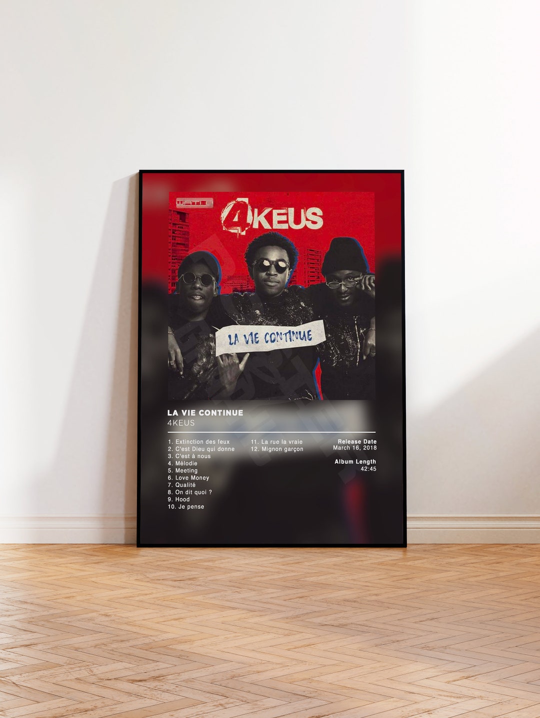 Album Poster La Vie Continue de 4Keus, rap posters, album cover, album ...