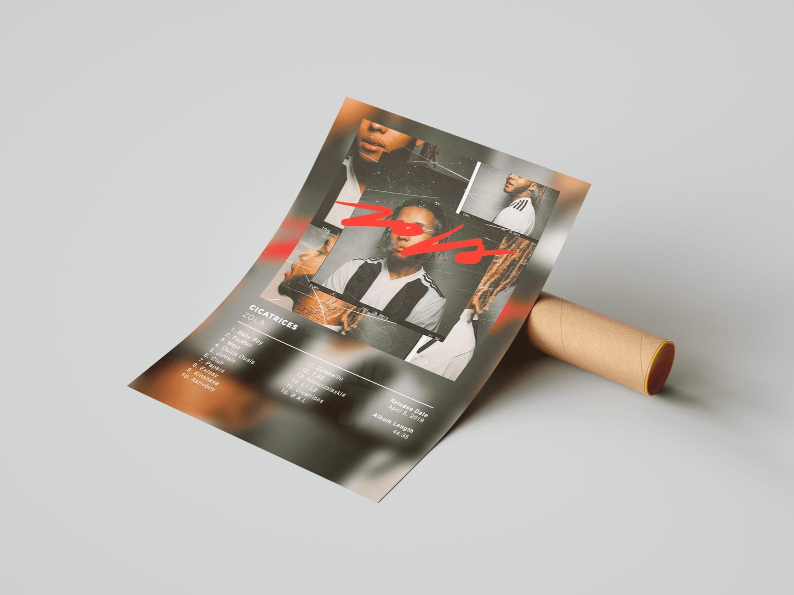 Album Poster Scars of Zola, Rap Posters, Album Cover, Album Wall Art ...
