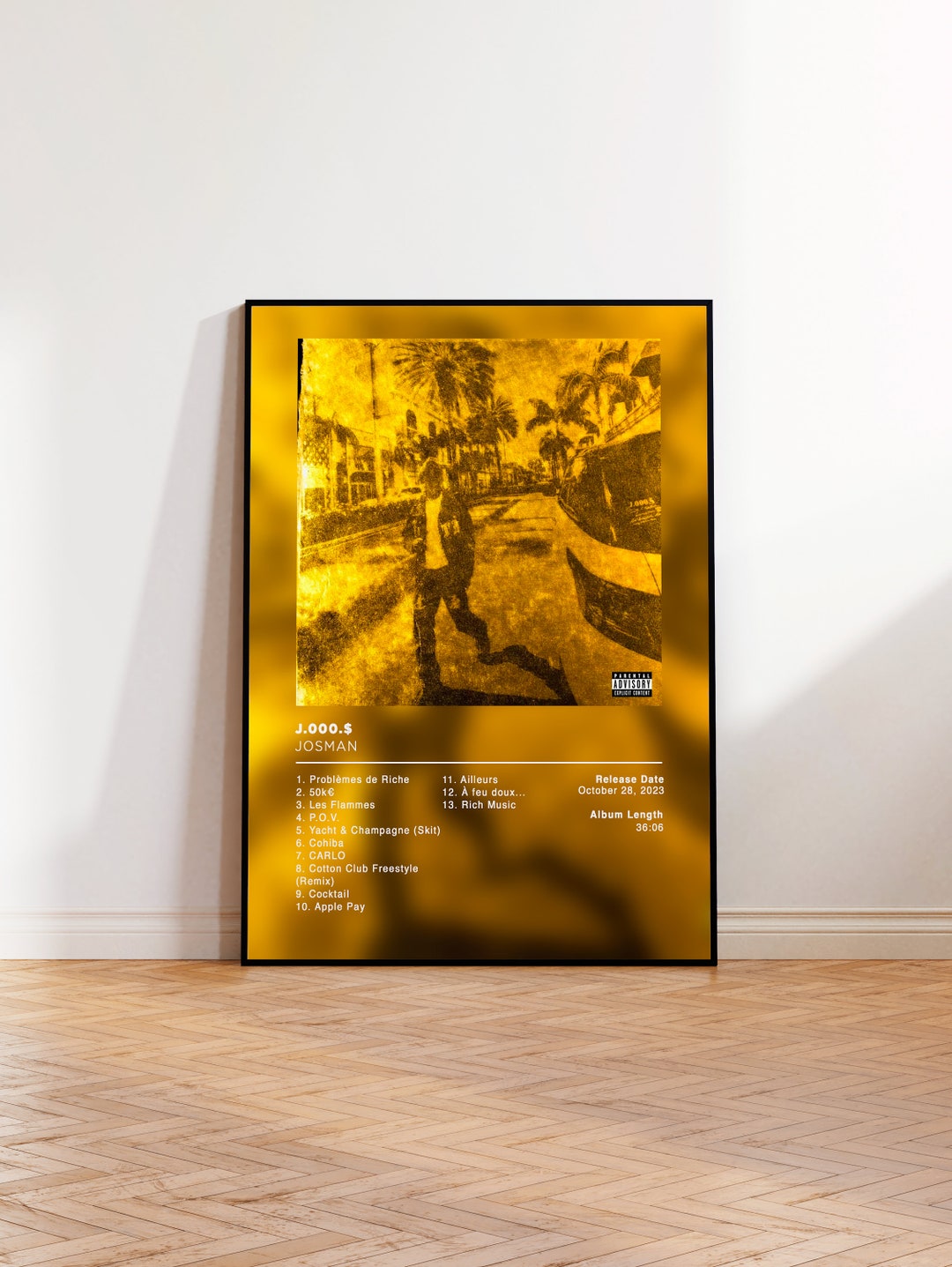 Album Poster J.0.0.0. de Josman, rap posters, album cover, album wall art, custom album poster ...