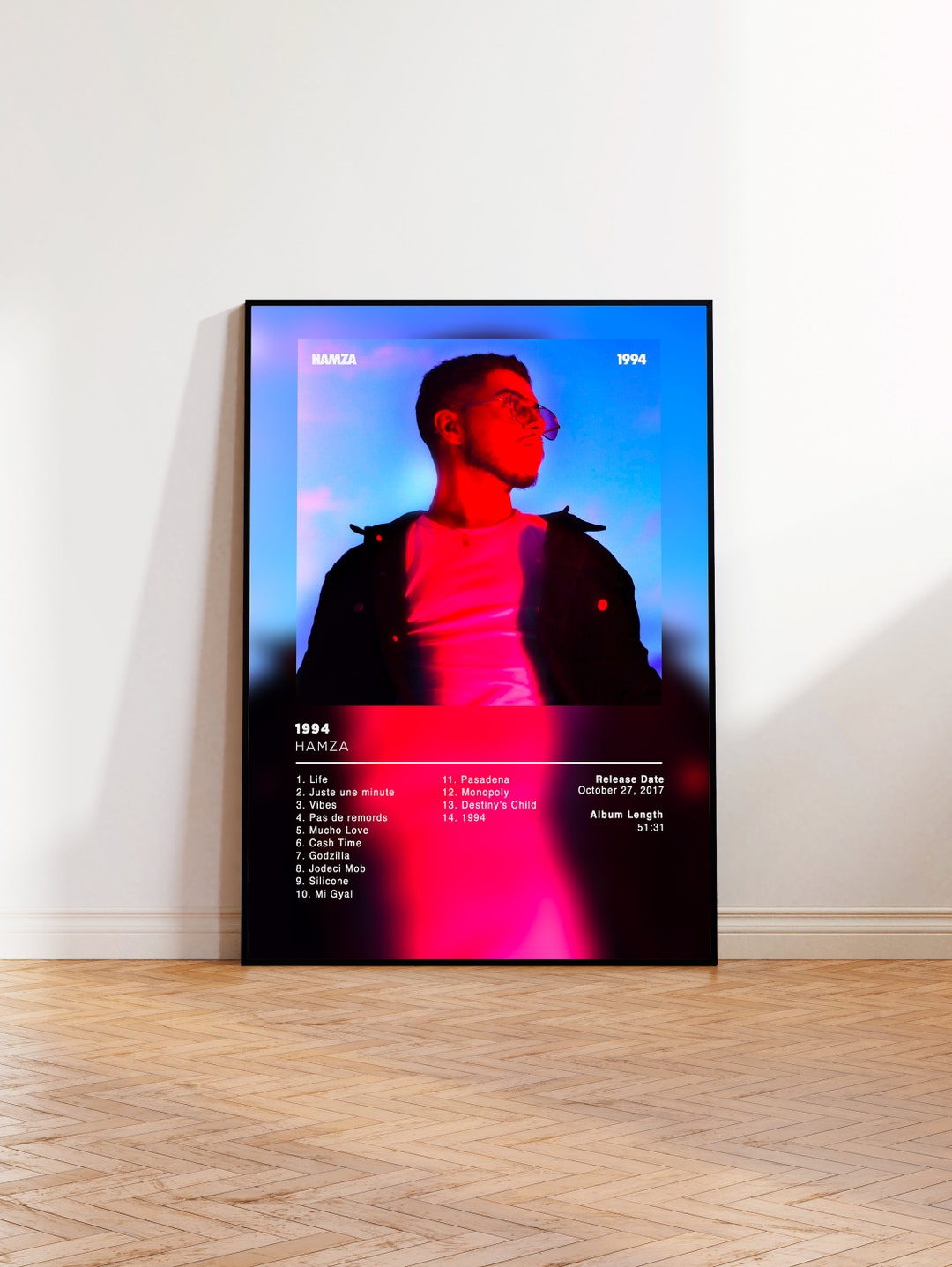 Album Poster 1994 de Hamza, rap posters, album cover, album wall art ...