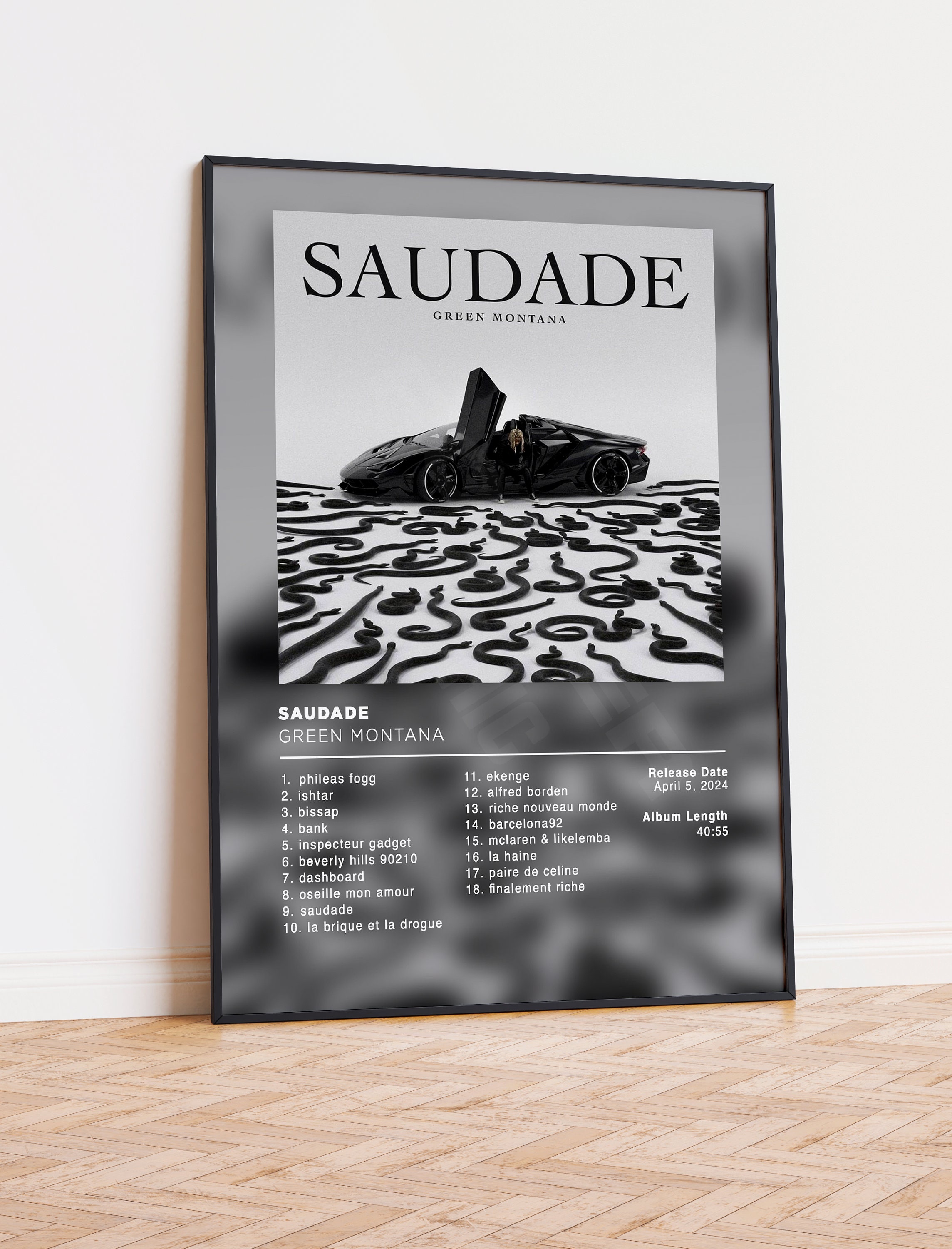 Album Poster Saudade by Green Montana, Rap Posters, Album Cover, Album ...