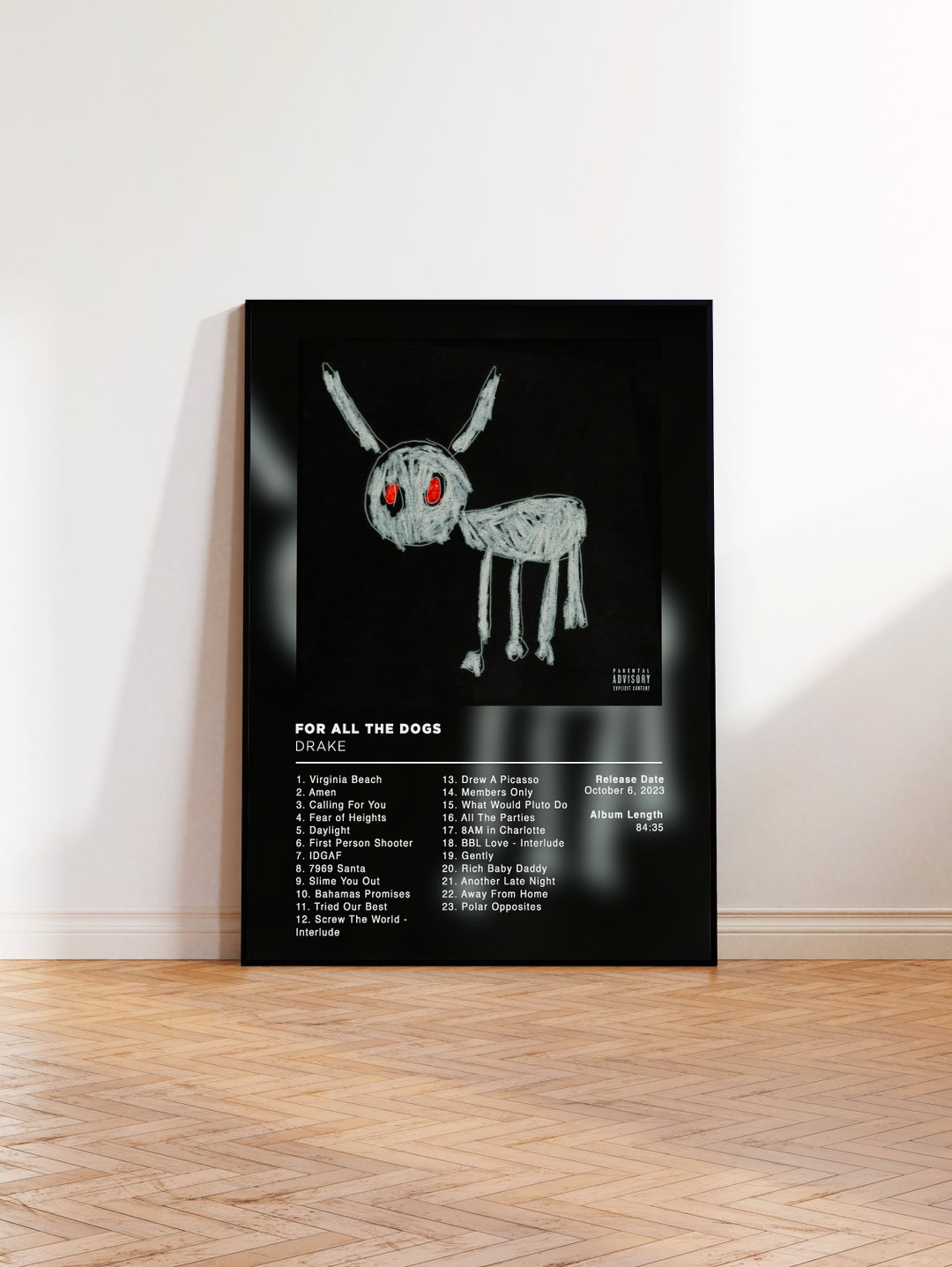 Album Poster for All the Dogs by Drake Rap Posters Album - Etsy
