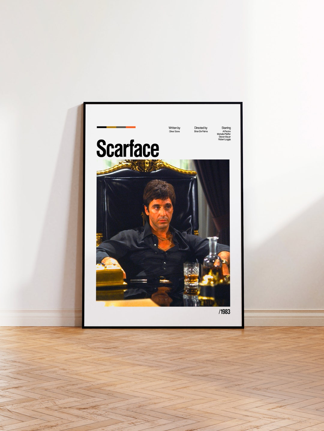 Scarface Film Poster Minimalist Movie Poster Custom Poster - Etsy