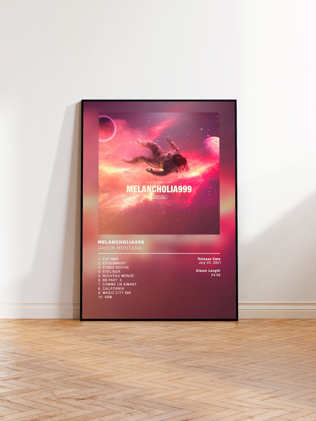 Album Poster Melancholia 999 by Green Montana, Rap Posters, Album Cover ...
