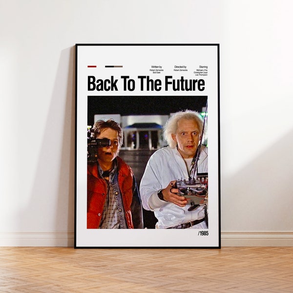 Back to the Future Minimalist Movie Poster - Etsy