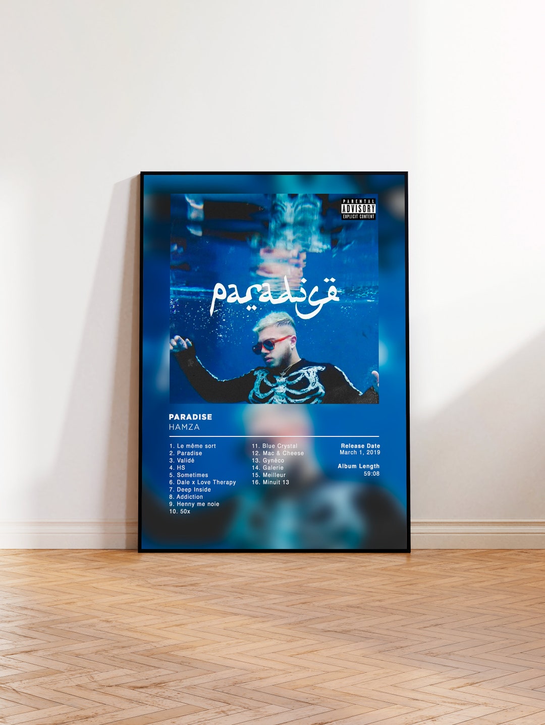 Album Poster Paradise by Hamza, Rap Posters, Album Cover, Album Wall ...