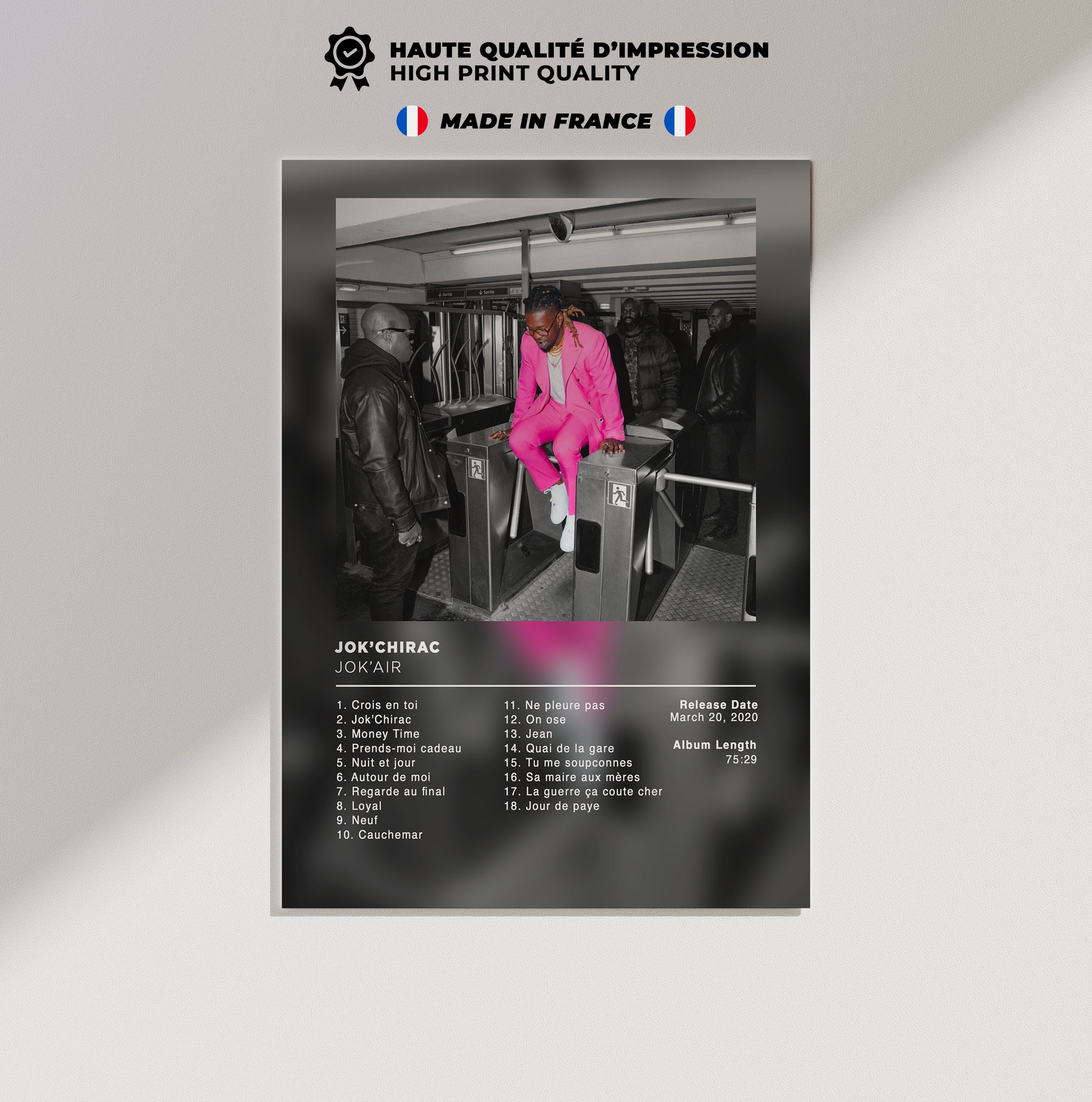 Album Poster Jok'chirac by Jok'air, Rap Posters, Album Cover, Album ...