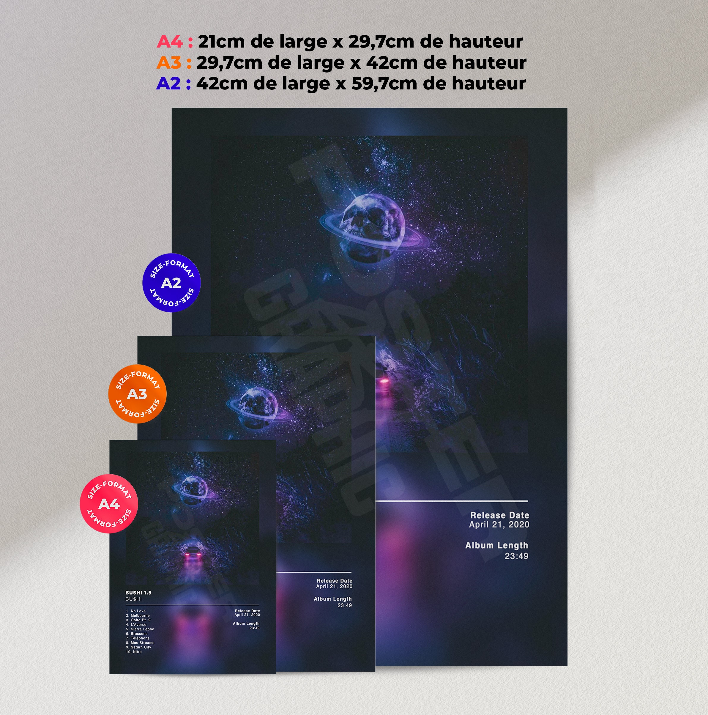 Album Poster Bushi 1.5 de Bushi, rap posters, album cover, album wall ...