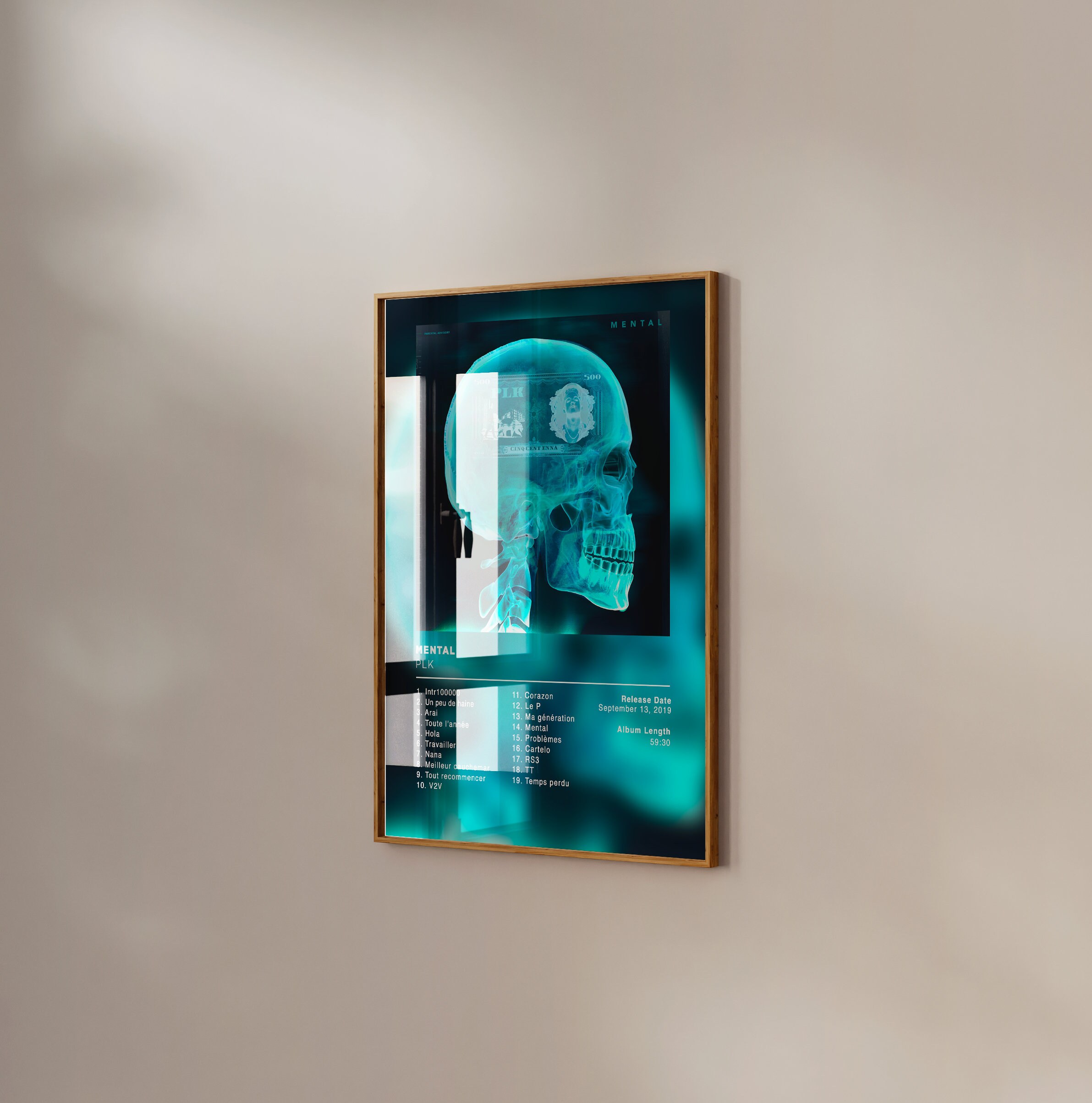 Album Poster Mental by PLK, Rap Posters, Album Cover, Album Wall Art ...