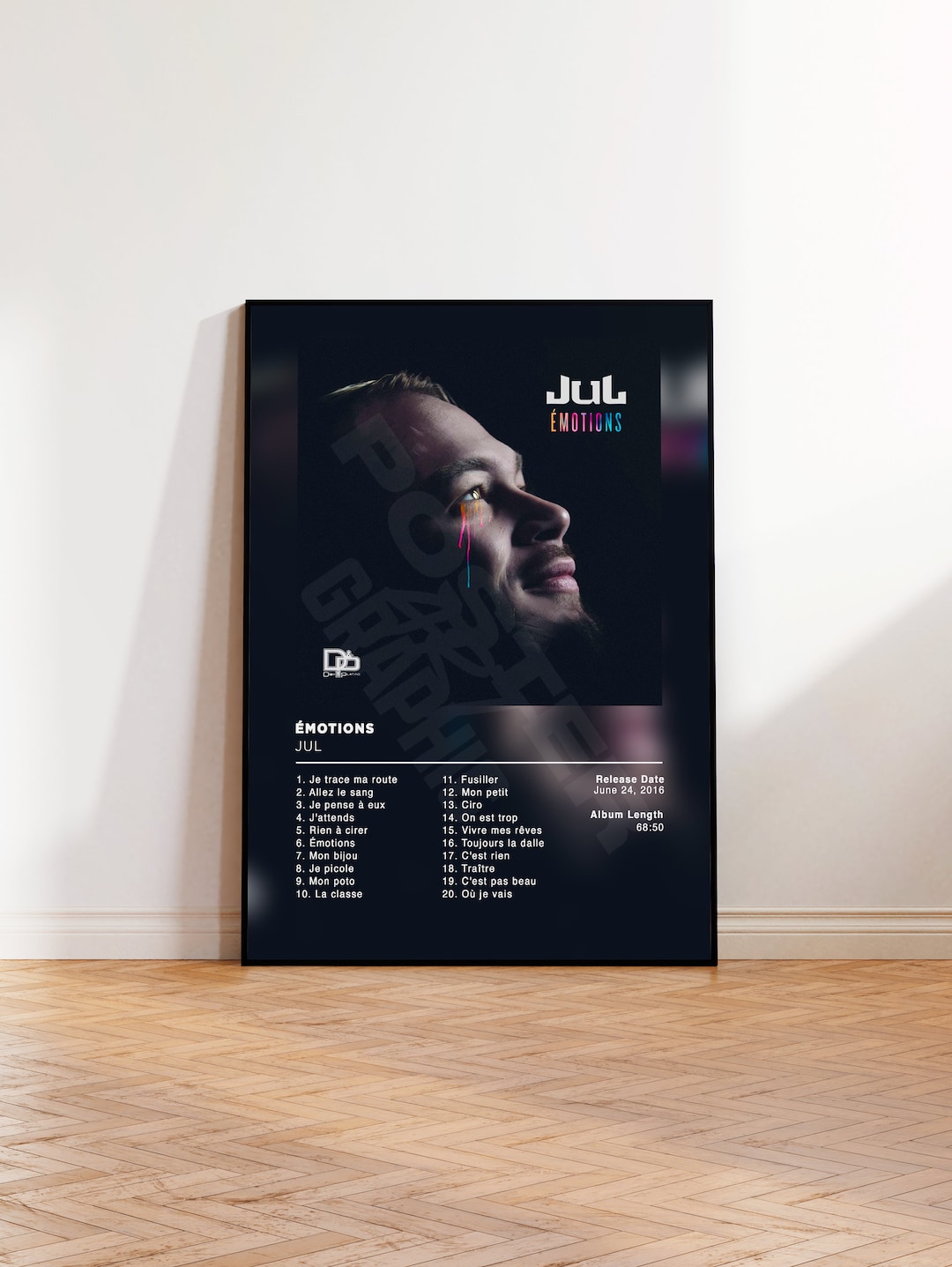Album Poster Émotions de Jul, rap posters, album cover, album wall art ...