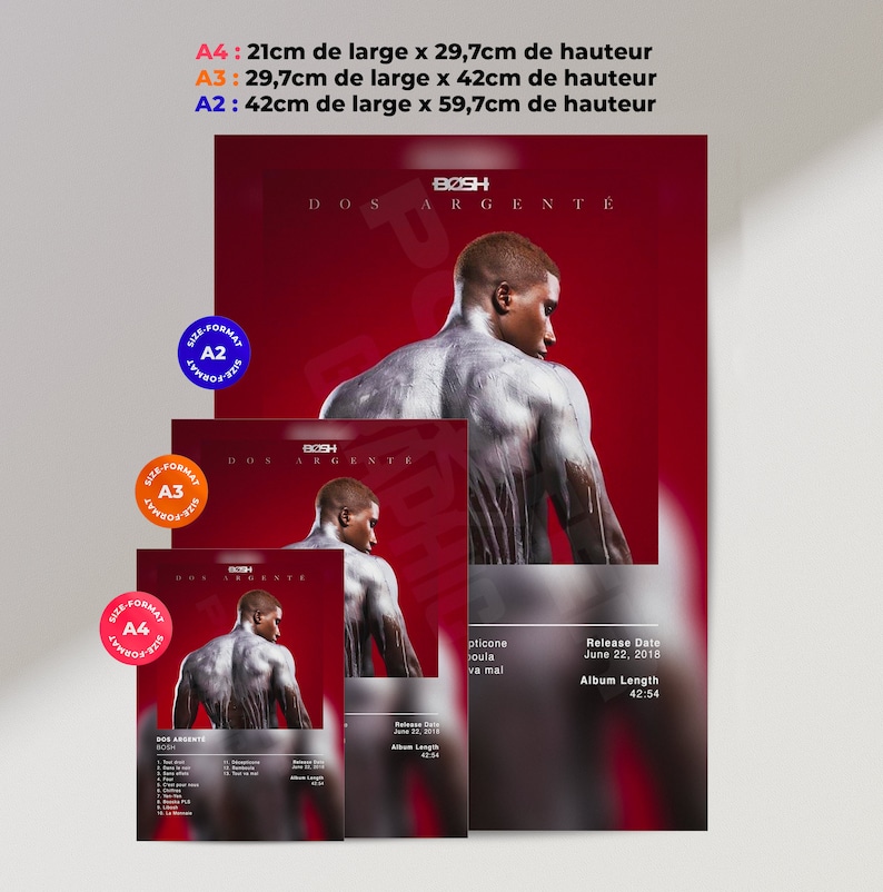 Album Poster Dos Argenté de Bosh, rap posters, album cover, album wall ...