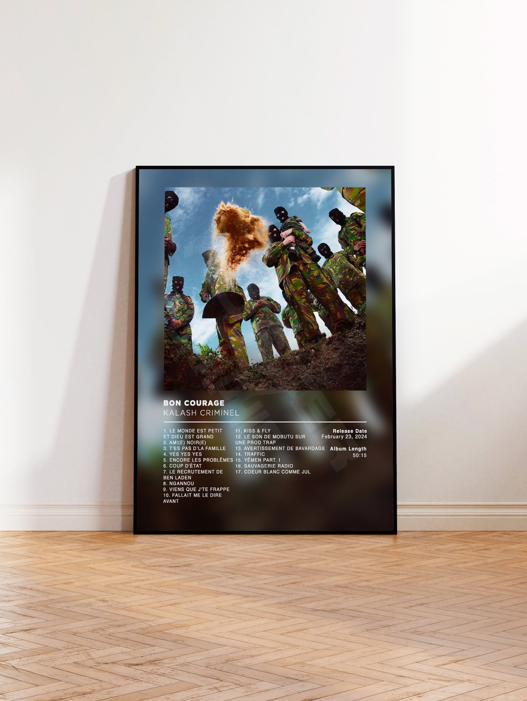 Album Poster Bon courage de Kalash Criminel, rap posters, album cover ...
