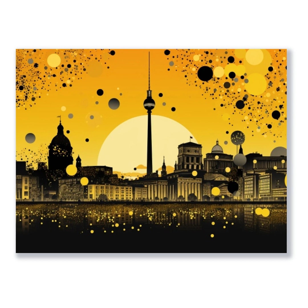 Abstract Pop Art Splendor of Berlin - Poster, Wall Art for Living Room ...