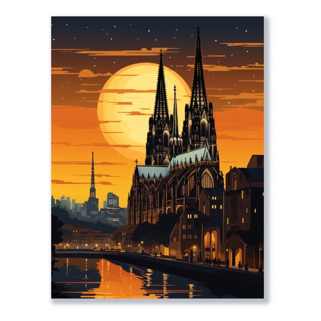 Cologne Cathedral Kaleidoscope - Poster, Wall Art for Living Room ...