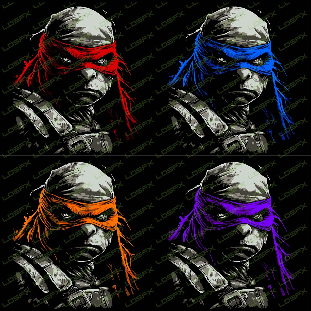 Teenage Mutant Ninja Turtle Clipart Vector SVG Vector - Etsy