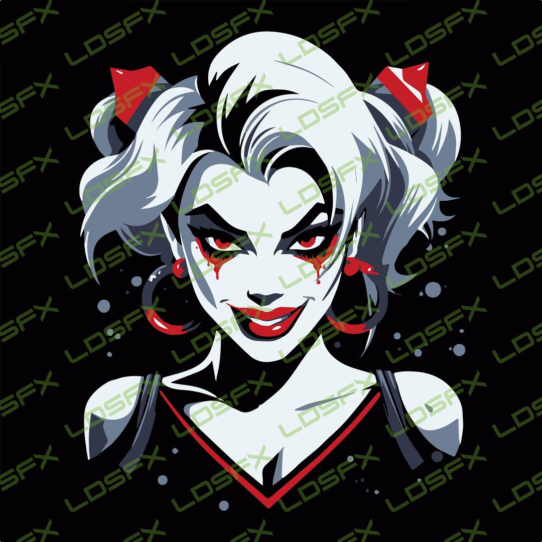 Crazy Clown Girl, Clipart, Vector, SVG, Vector Image for T-shirt ...