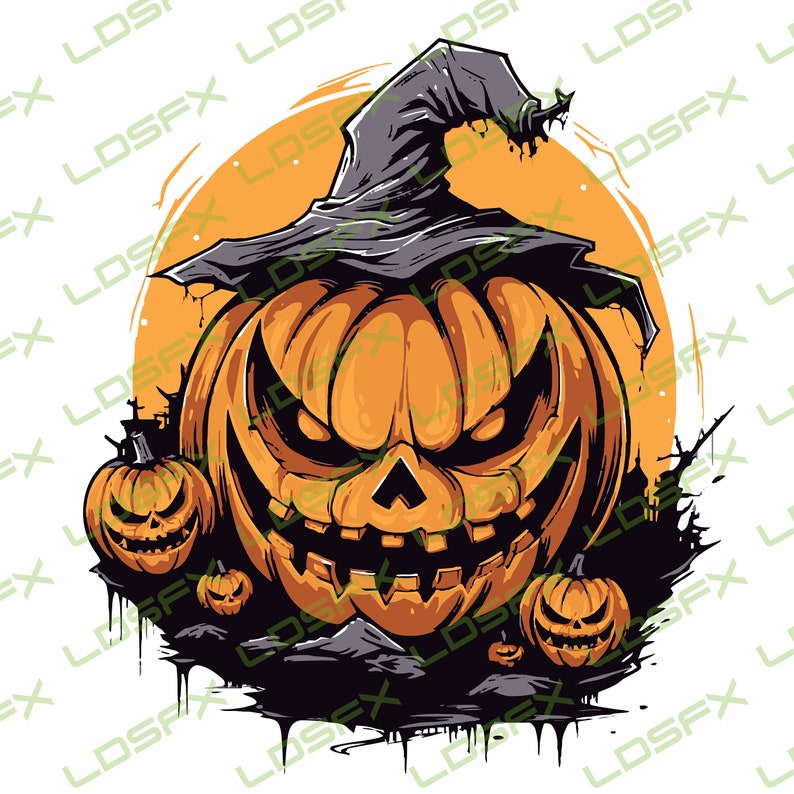 Pumpkinhead, Clipart, Vector, SVG, Vector Image for T-shirt Printing ...