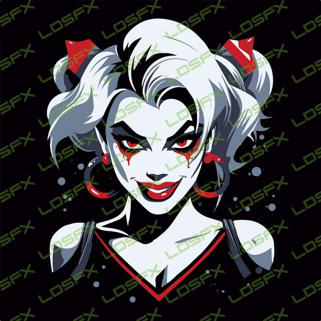 Crazy Clown Girl Clipart Vector SVG Vector Image for - Etsy
