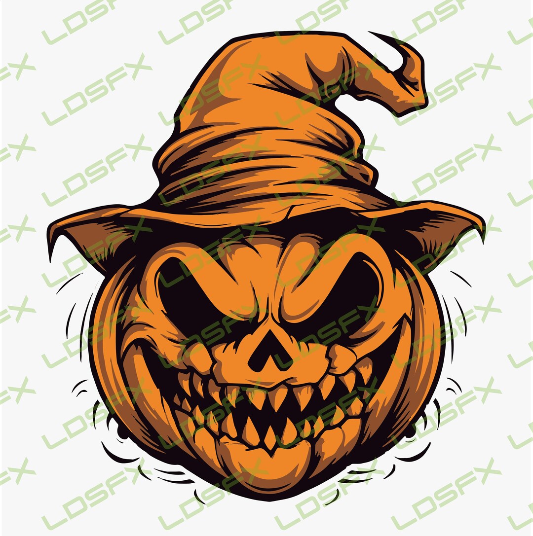 Pumpkinhead, Clipart, Vector, SVG, Vector Image for T-shirt Printing ...