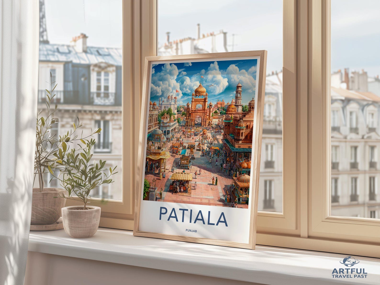 Patiala Punjab India Wall Art, Cityscape Painting, Travel Print, Indian ...