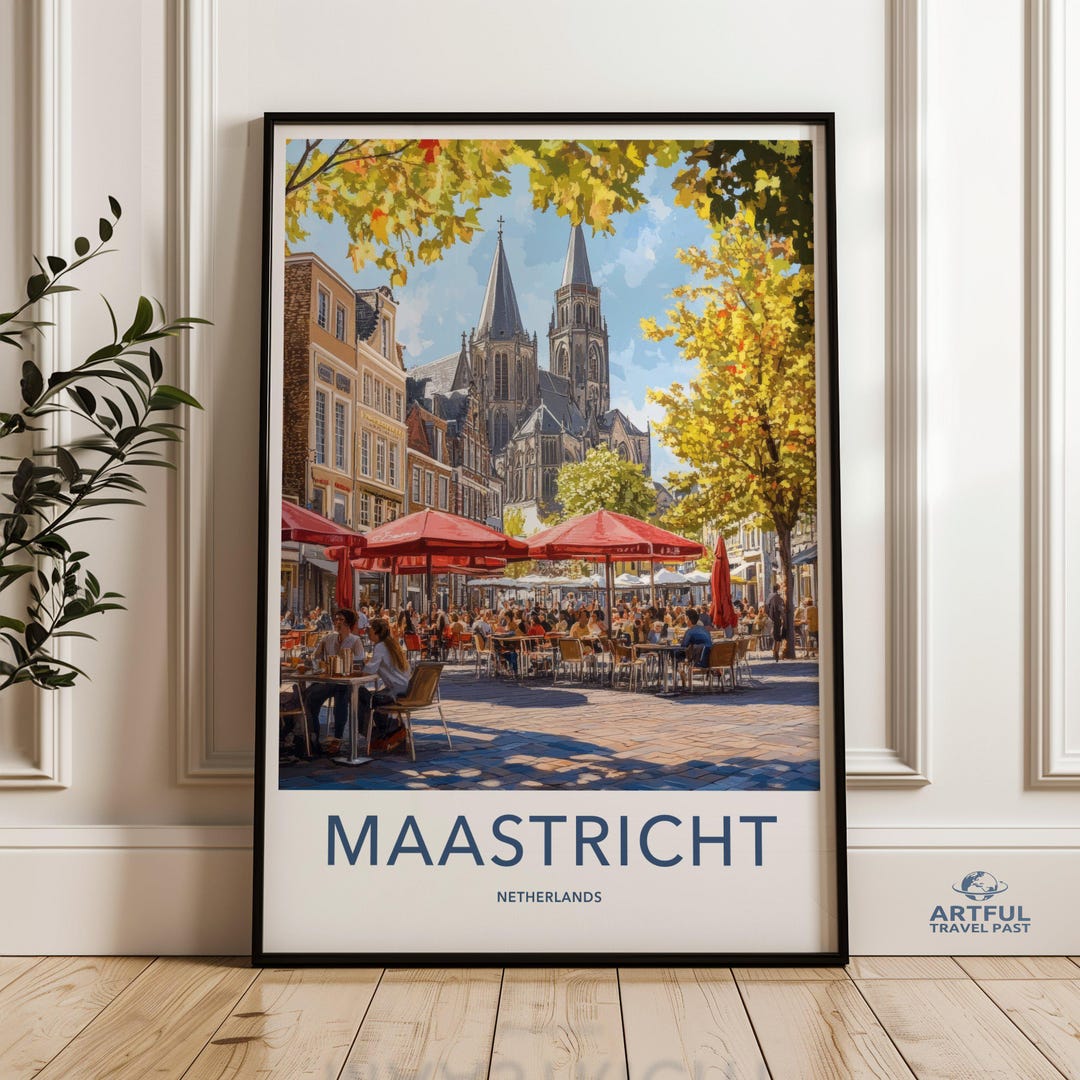 Maastricht Netherlands Wall Art, Cityscape Wall Decor, Historic Dutch ...