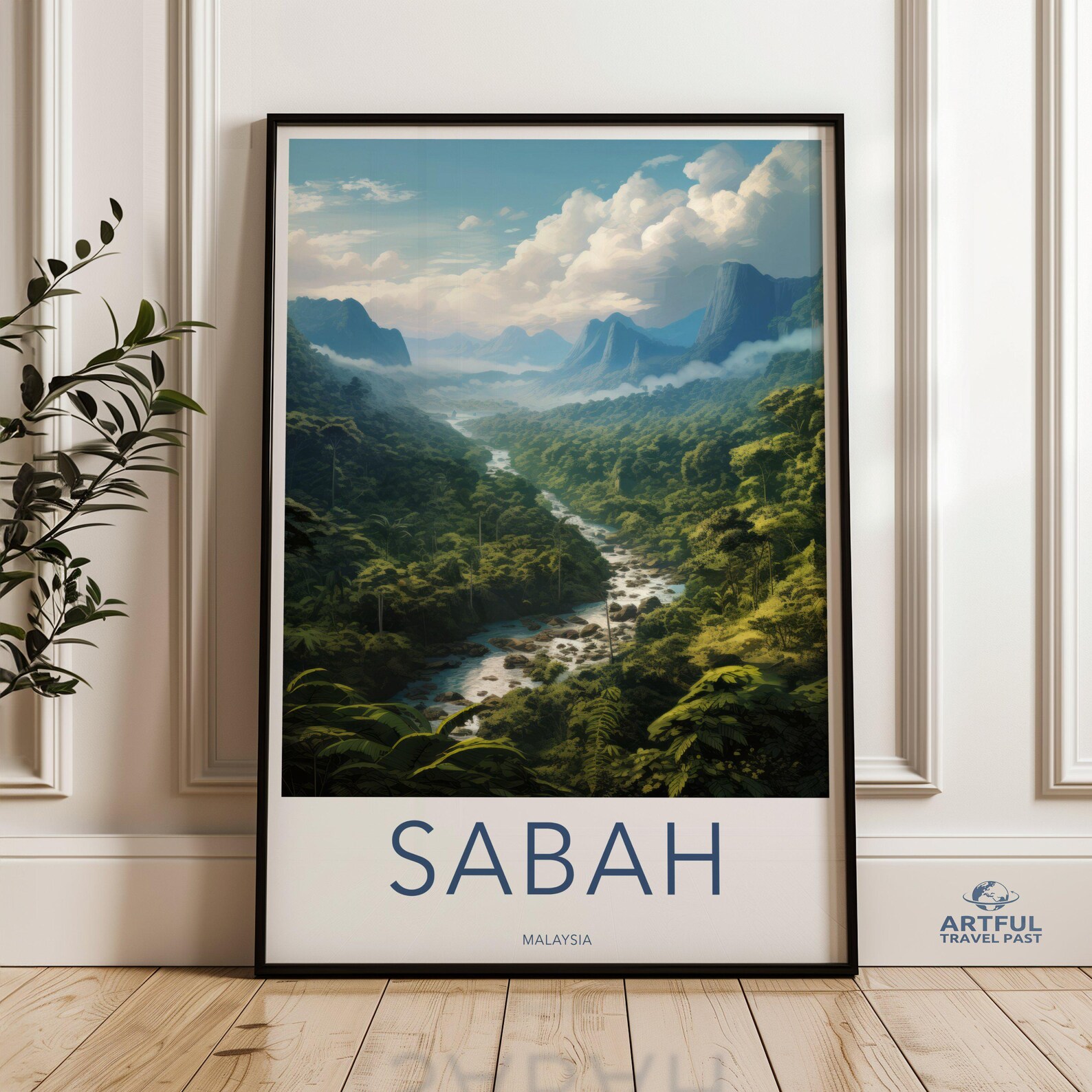 Breathtaking Sabah Malaysia Wall Art Print, Scenic Landscape Poster ...
