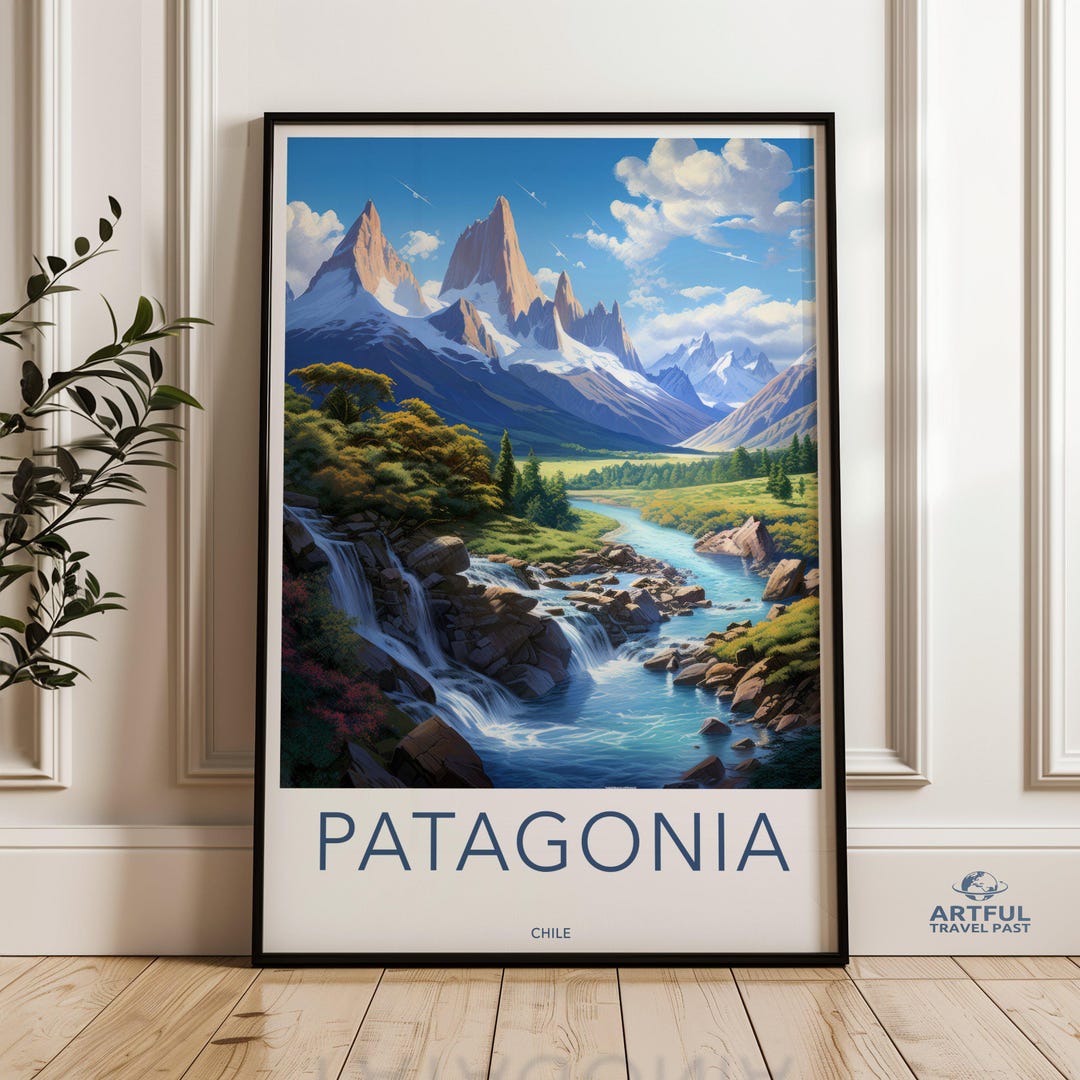 Patagonia Wall Art Print, Scenic Landscape Poster, Nature Decor, Travel ...