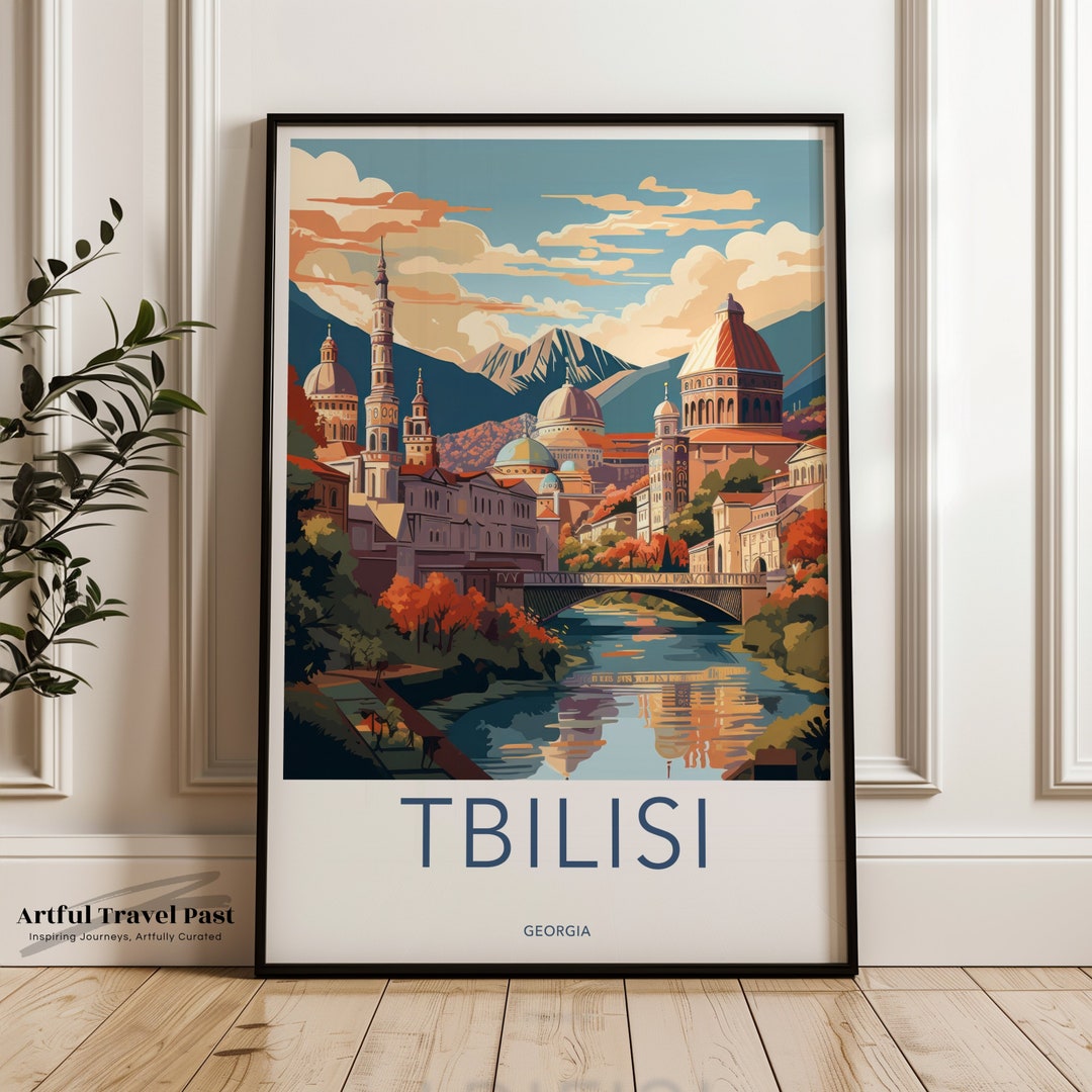 Tbilisi Wall Art Print, Georgian Cityscape Poster, Travel Poster ...