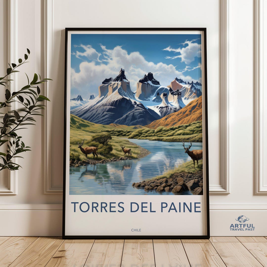 Torres Del Paine Wall Art, Chilean Patagonian Wilderness Landscape ...