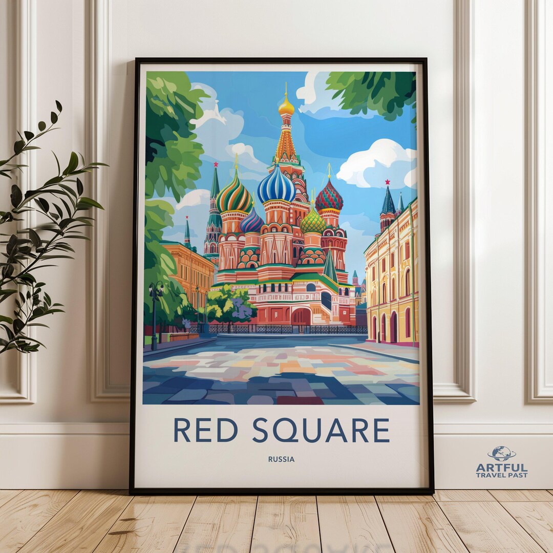 Red Square Wall Art Print, Russia Wall Decor, Historic Landmark Poster ...