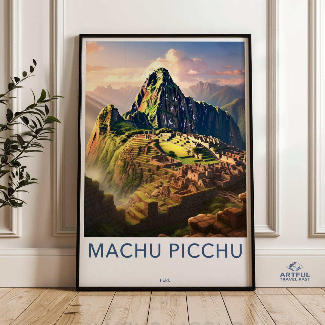 Machu Picchu Wall Art, Ancient Incan City Print, Historical Landmark ...