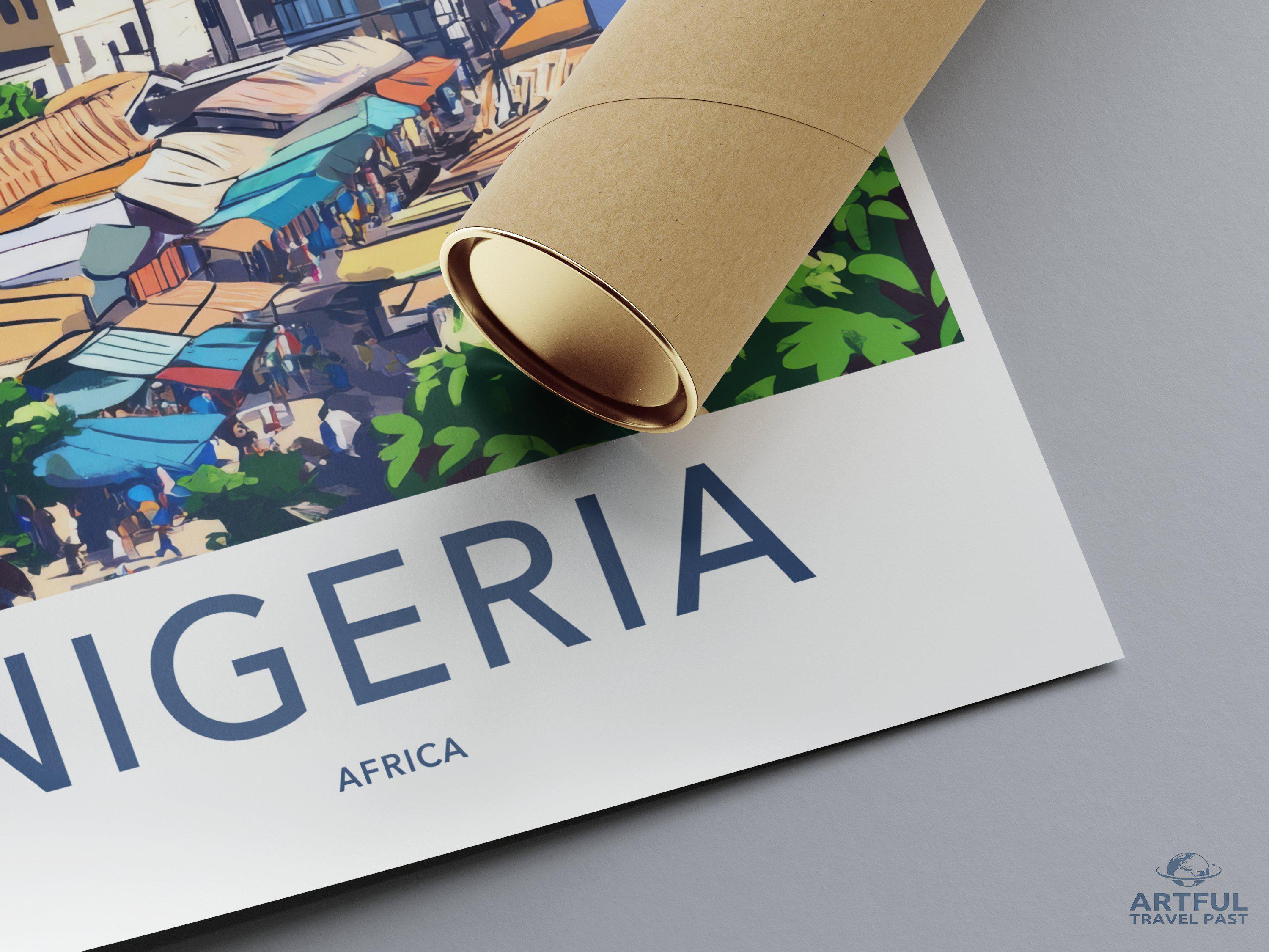 Nigeria Wall Art, Africa Travel Poster, Vintage Nigeria Print, Nigerian ...