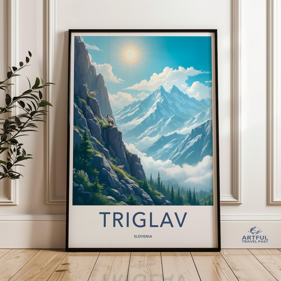 Triglav Slovenia Poster, Mountain Wall Art, Scenic Nature Print ...